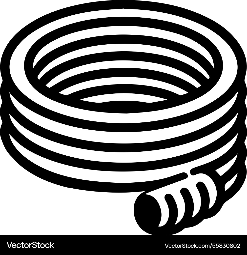 Simple icon of a coiled tubing logo design Vector Image