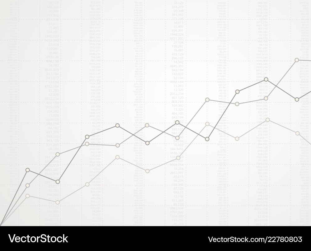 Abstract financial ascending linear graph Vector Image