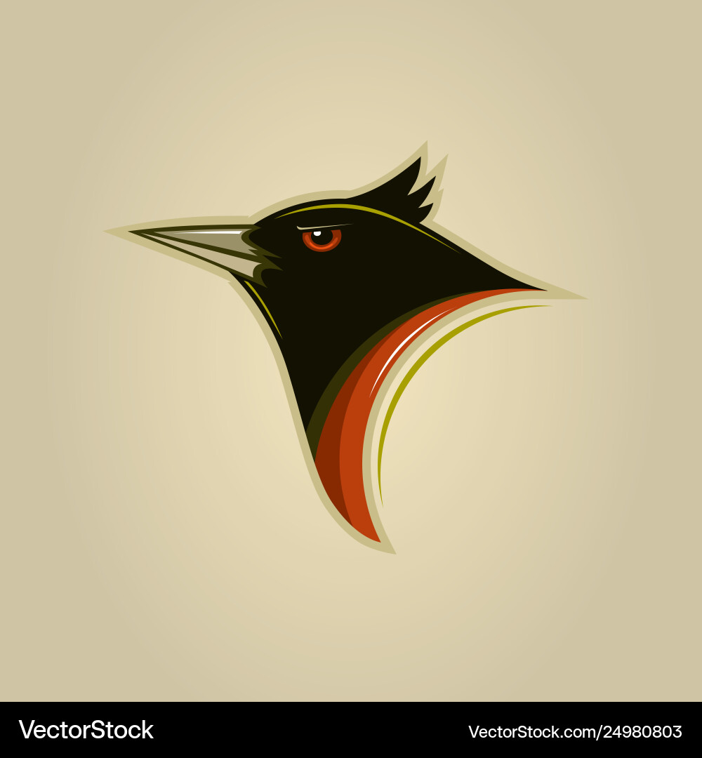 Aggressive small bird Royalty Free Vector Image