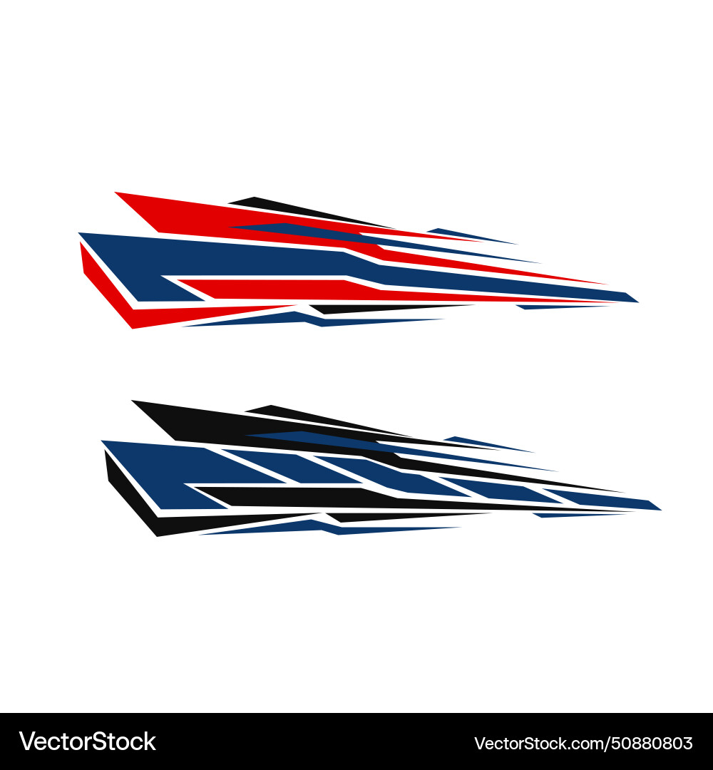 Car body wrapping sticker design Royalty Free Vector Image