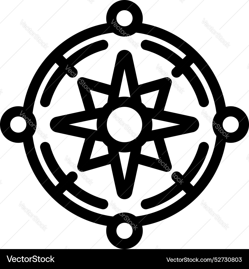 Compass rose showing eight cardinal directions Vector Image
