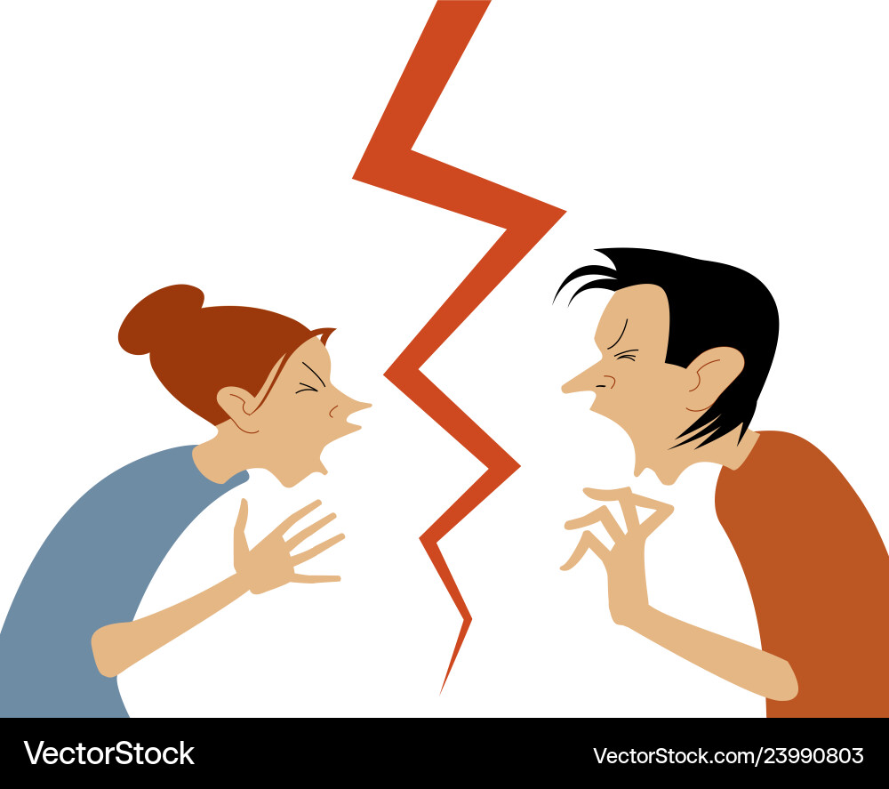 Conflict cartoon Royalty Free Vector Image - VectorStock