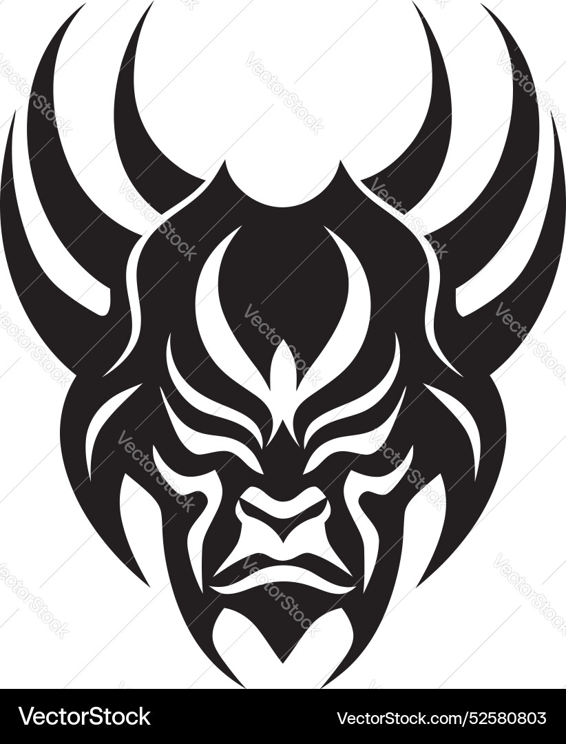 Nohnemesis hand drawn symbol for ancient demon Vector Image