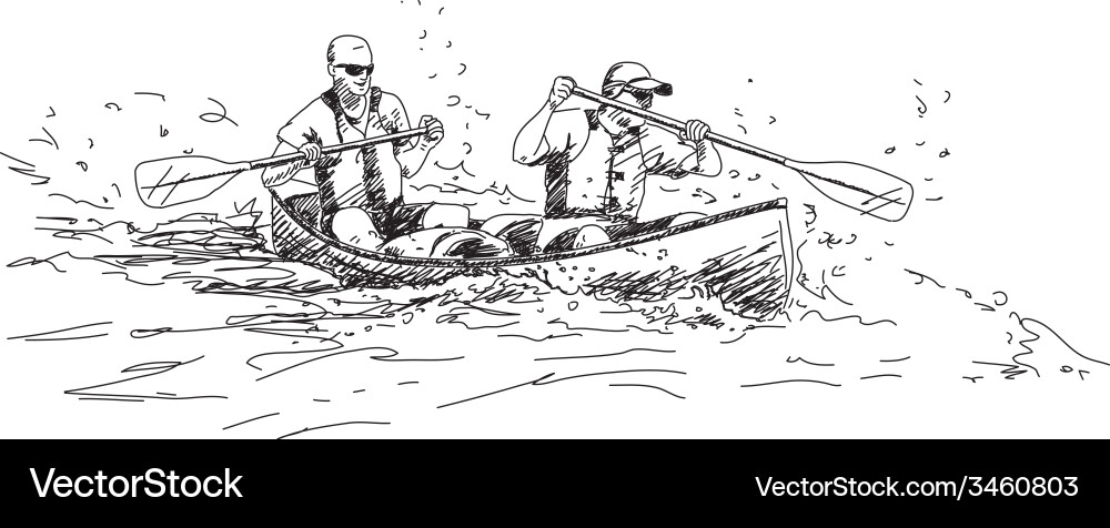 Sport canoe Royalty Free Vector Image - VectorStock