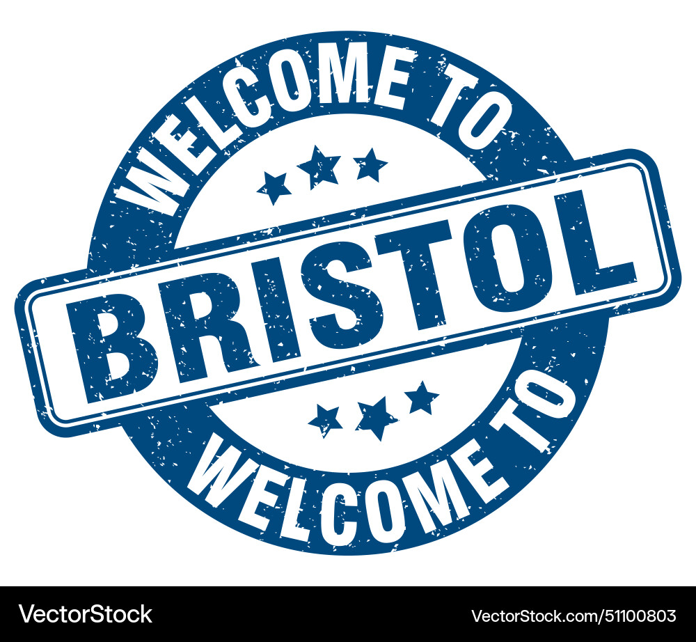 Welcome to bristol stamp round sign Royalty Free Vector