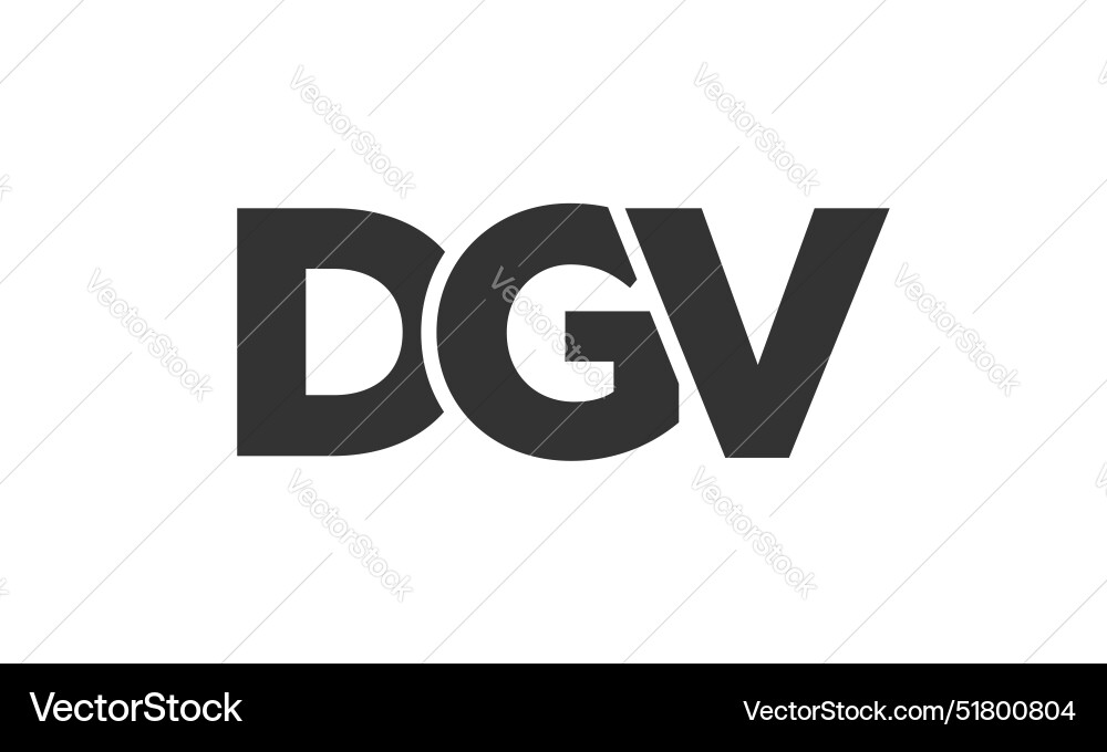 Dgv logo design template with strong and modern Vector Image