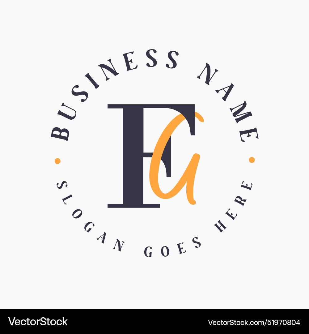 Elegant letter fa initials logo for corporate Vector Image