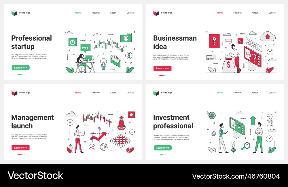 Investment in professional startup launch Vector Image