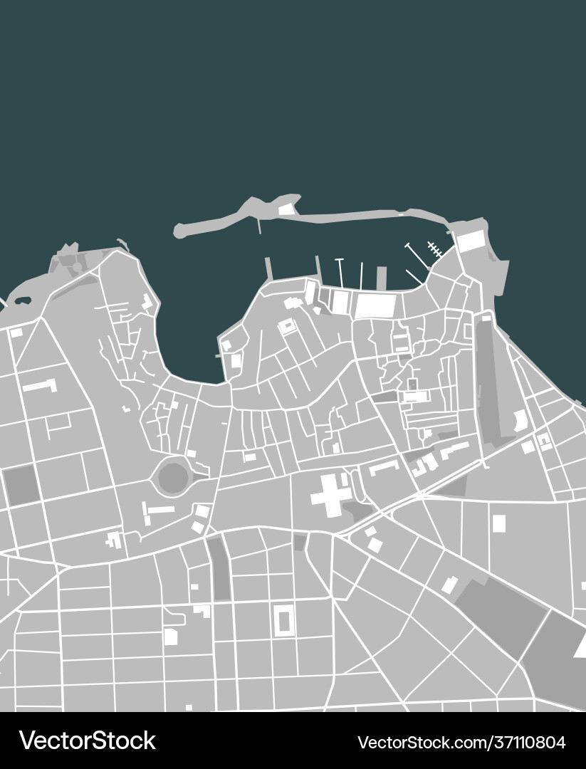 Map city chania crete greece Royalty Free Vector Image