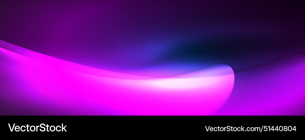 Neon light glowing waves and lines background set Vector Image