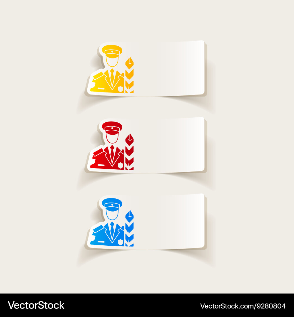 Realistic design element customs inspector Vector Image