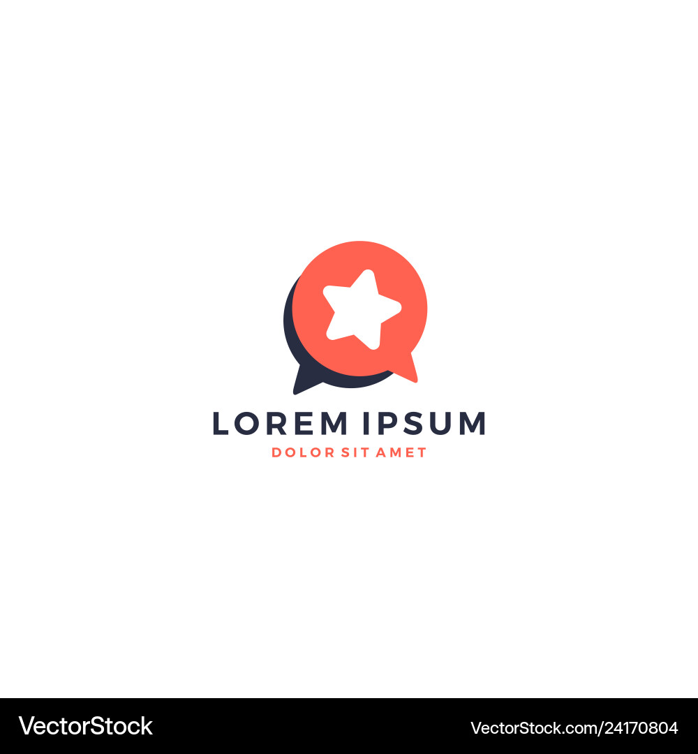 Star chat talk logo Royalty Free Vector Image - VectorStock