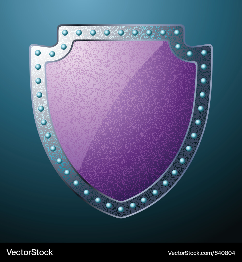 Steel shield Royalty Free Vector Image - VectorStock
