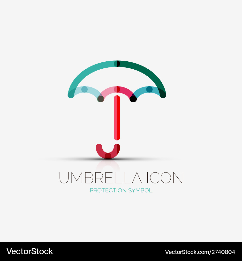 Umbrella protection company logo concept Vector Image