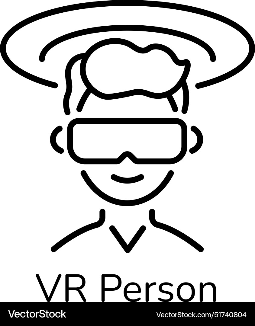 Vr person Royalty Free Vector Image - VectorStock