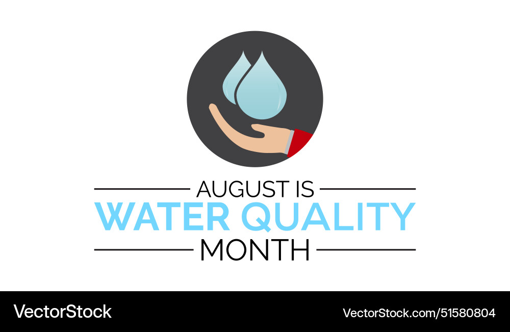 Water quality month Royalty Free Vector Image - VectorStock
