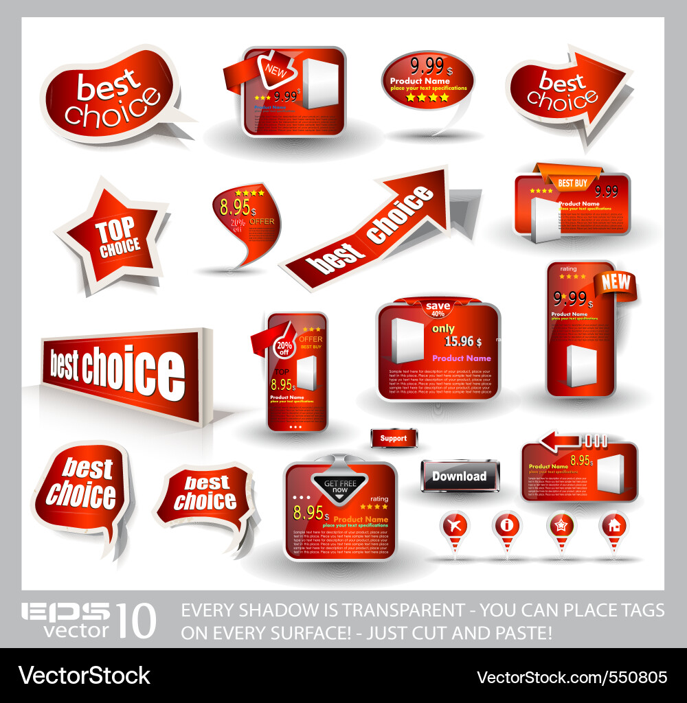 Advertisement arrows Royalty Free Vector Image