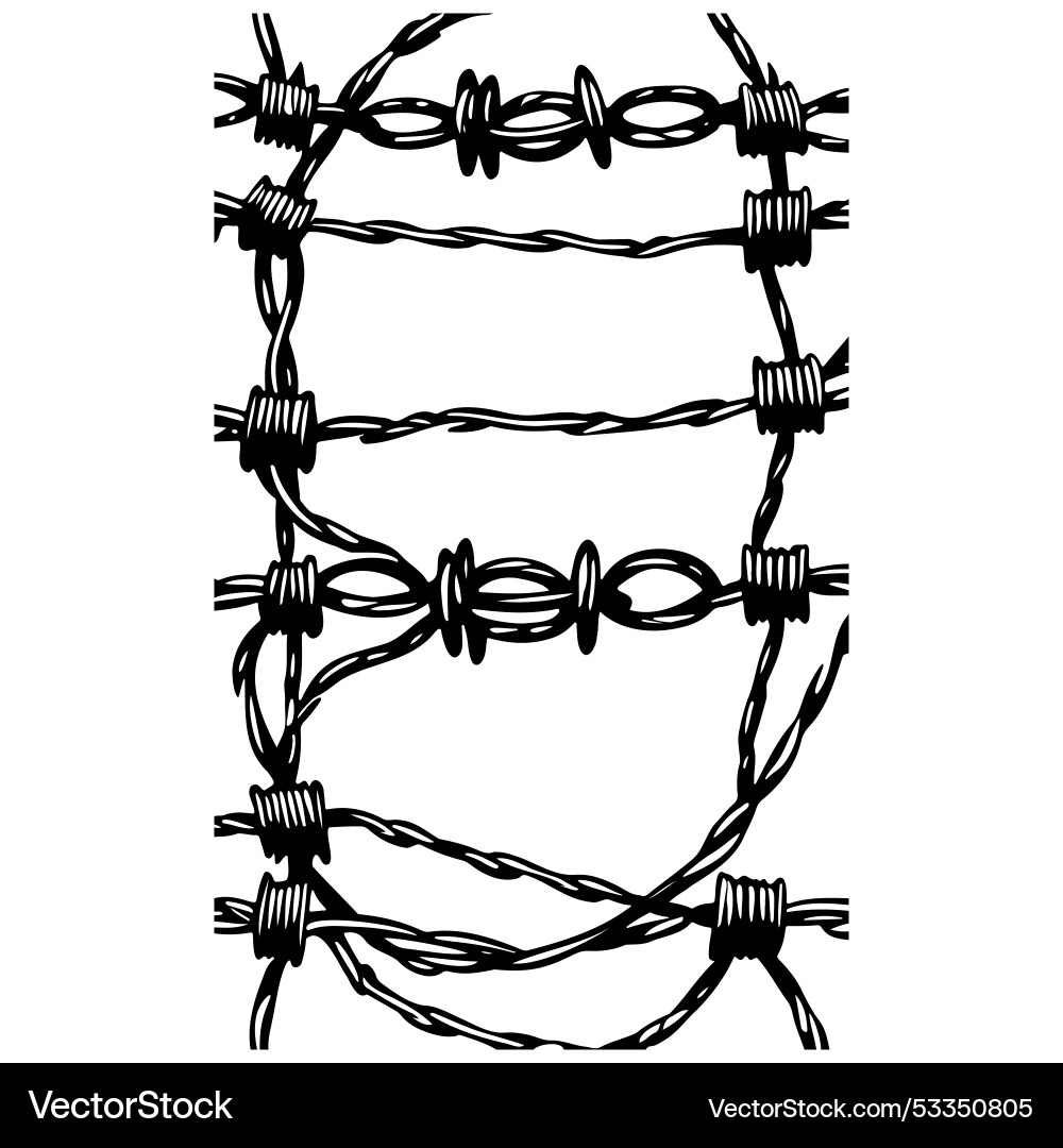 Barbed Wire Drawing Pop Art Male Hands Holding A Barbed Wire Vector