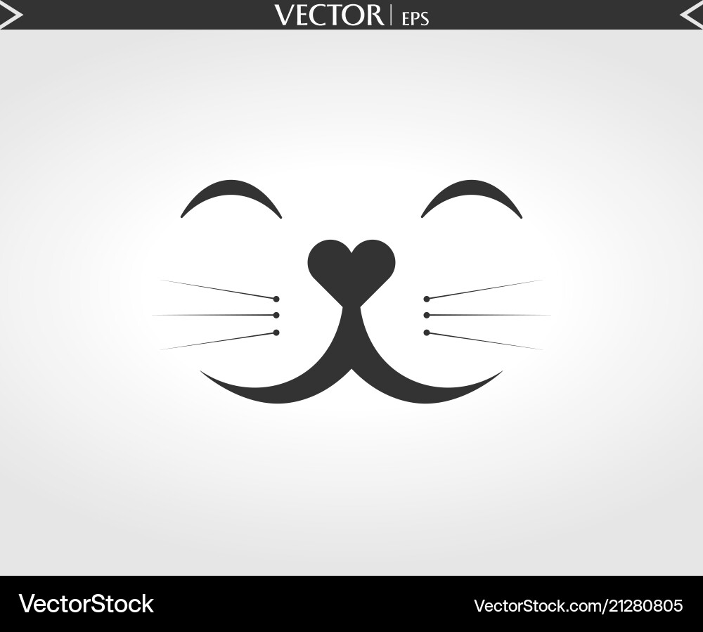Cat smile face Royalty Free Vector Image - VectorStock
