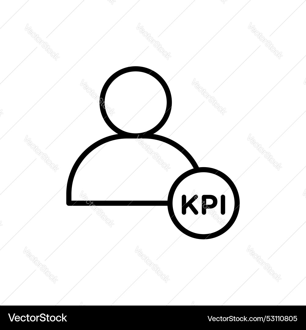 Kpi icon Royalty Free Vector Image - VectorStock
