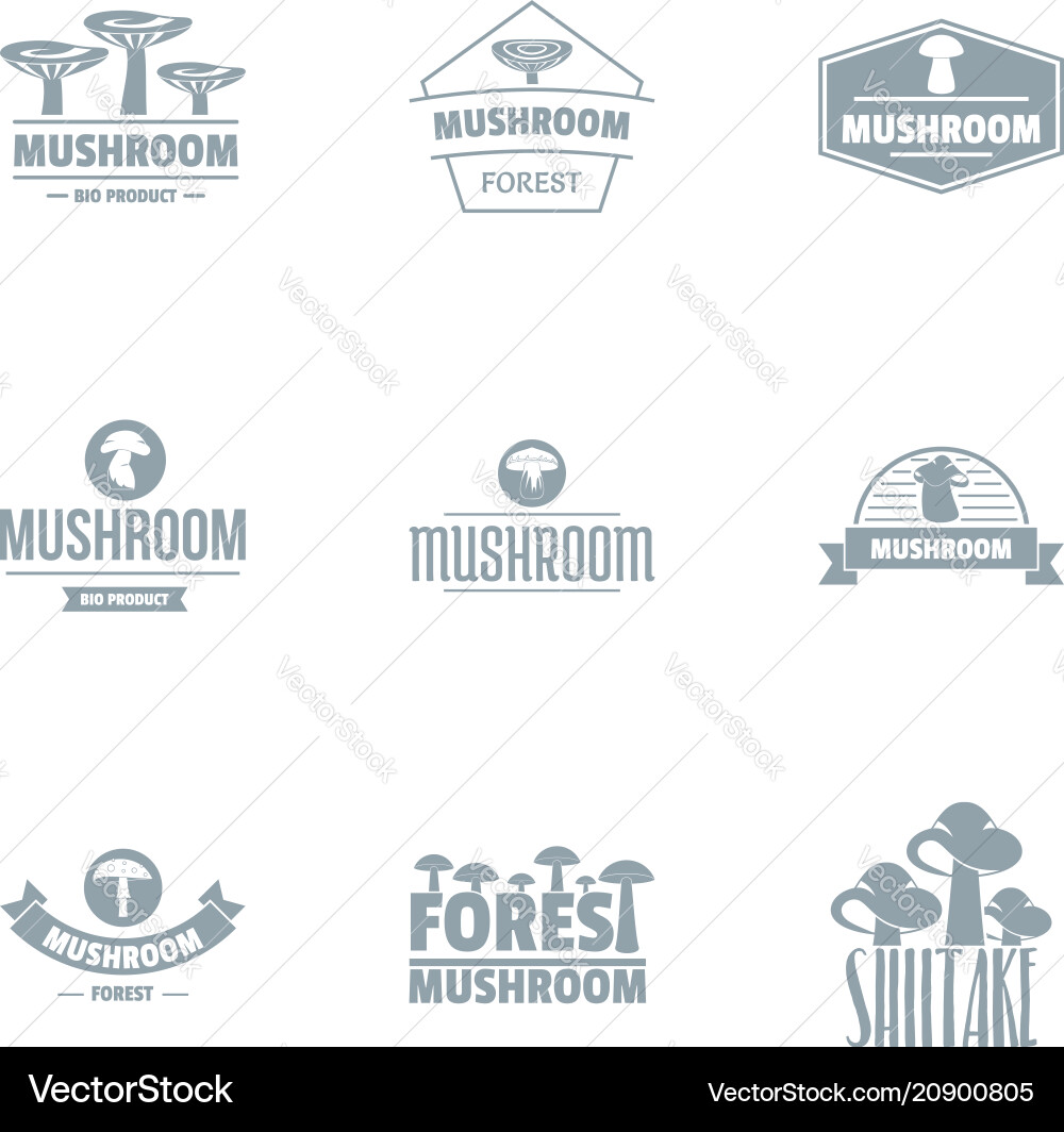 Mycelium Logo Set - Natural & Organic Vector Image