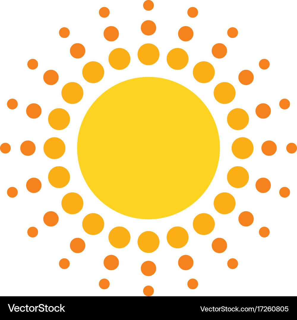 Sun symbol design Royalty Free Vector Image - VectorStock