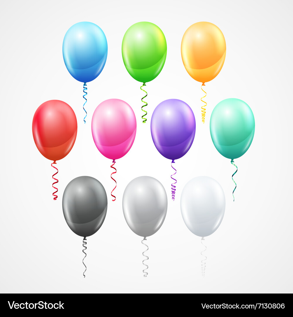 Balloon bunch Royalty Free Vector Image - VectorStock