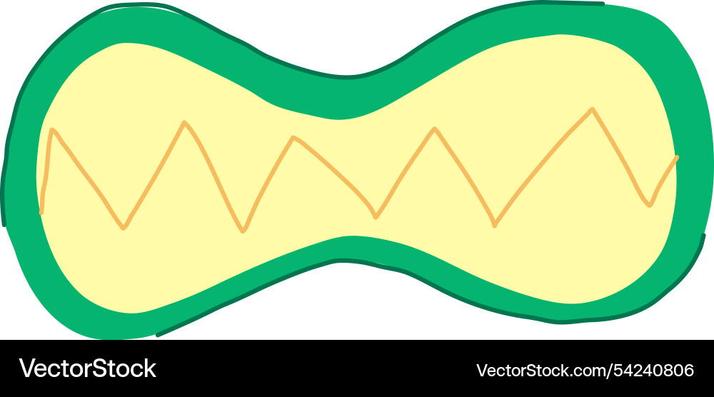 Bite monster mouth cartoon Royalty Free Vector Image