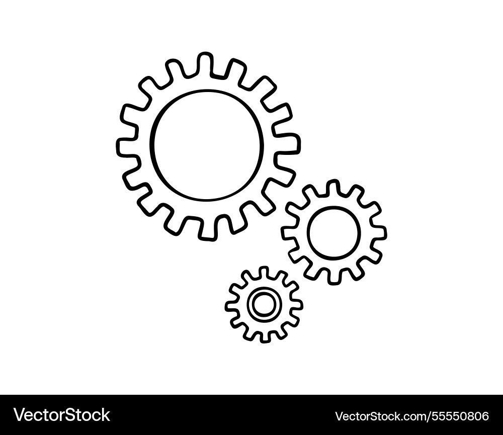 Three Cogwheel Vector Images (over 570)