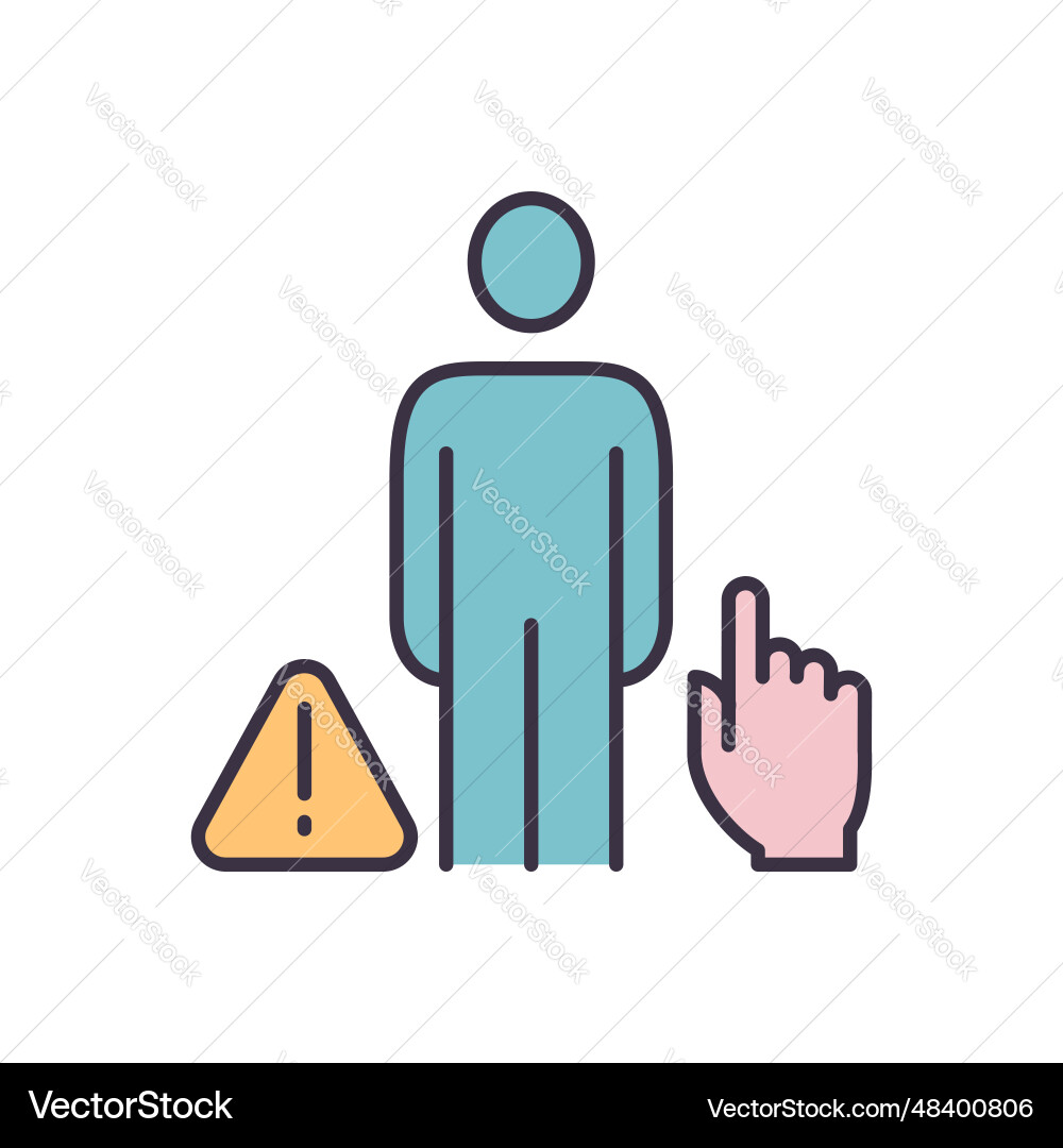 Do not touch people icon Royalty Free Vector Image