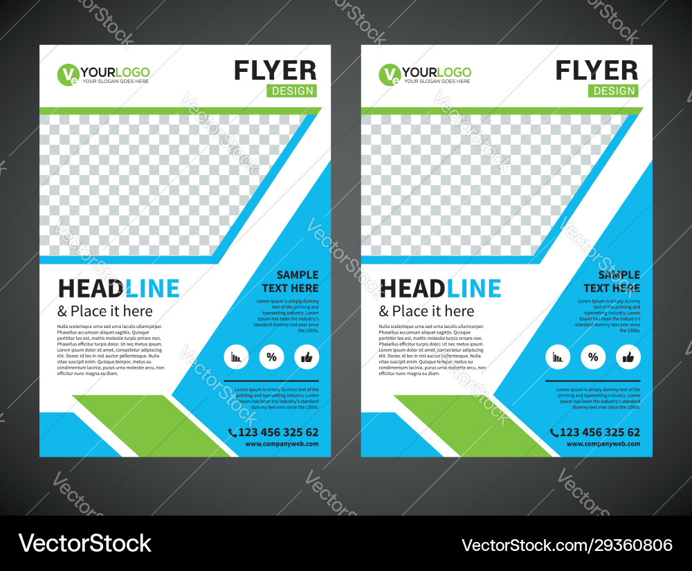 Flyer design template Royalty Free Vector Image