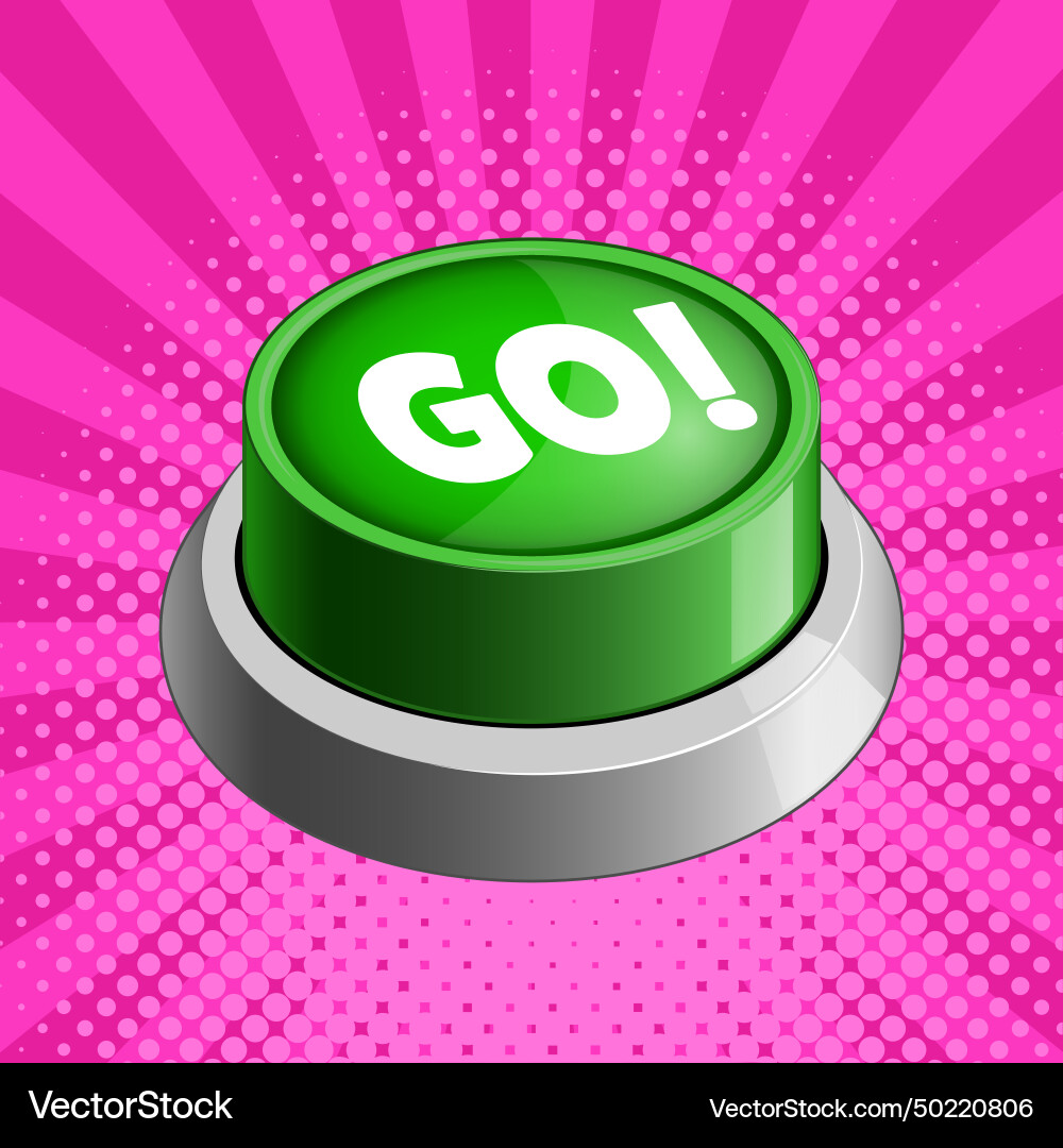 Go green button Royalty Free Vector Image - VectorStock