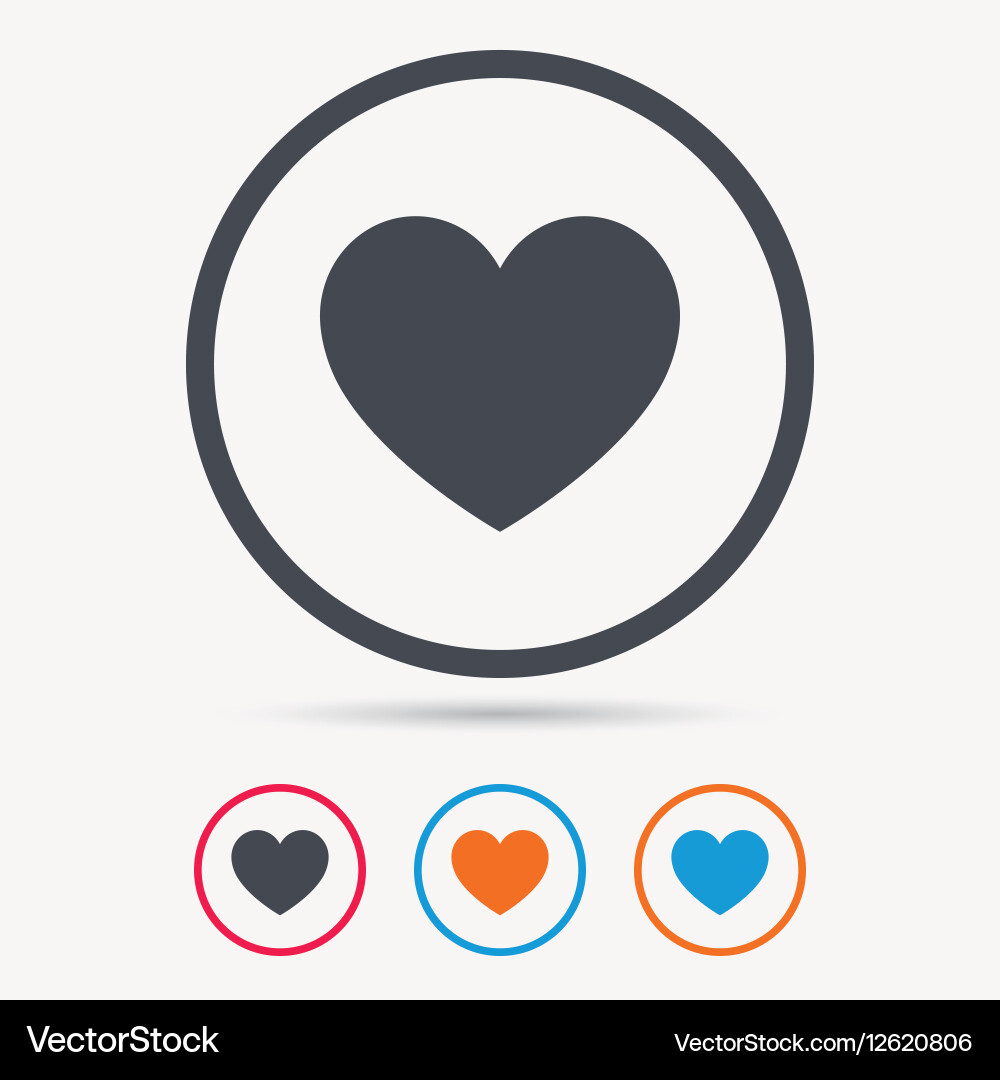 Heart icon romantic love sign Royalty Free Vector Image