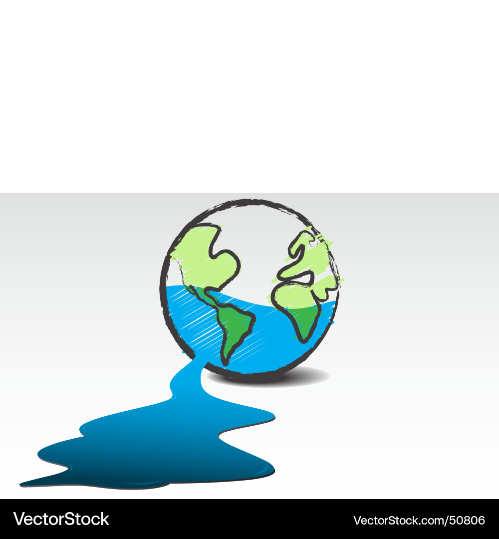 Leaking world Royalty Free Vector Image - VectorStock