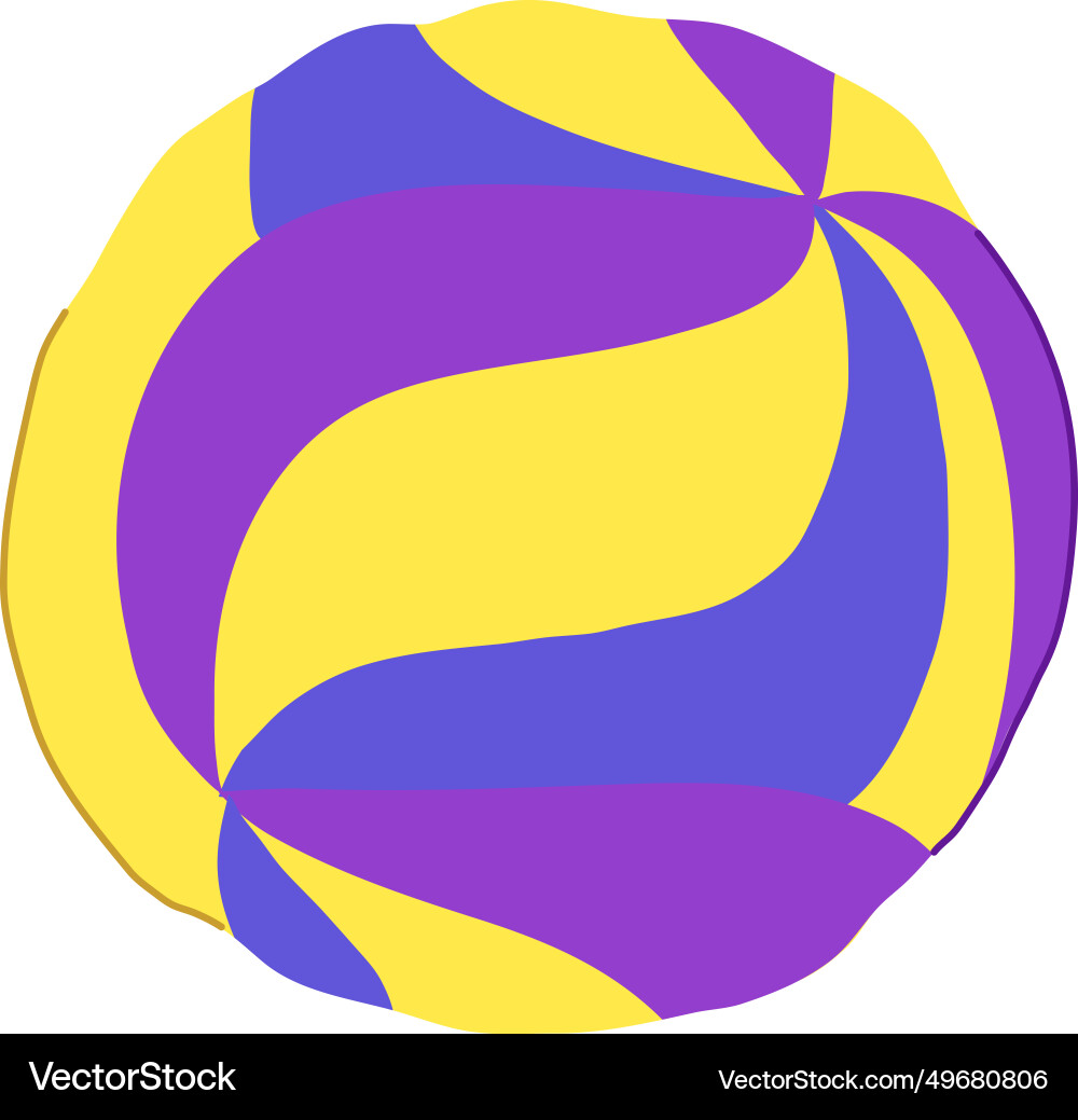 Play volleyball ball cartoon Royalty Free Vector Image