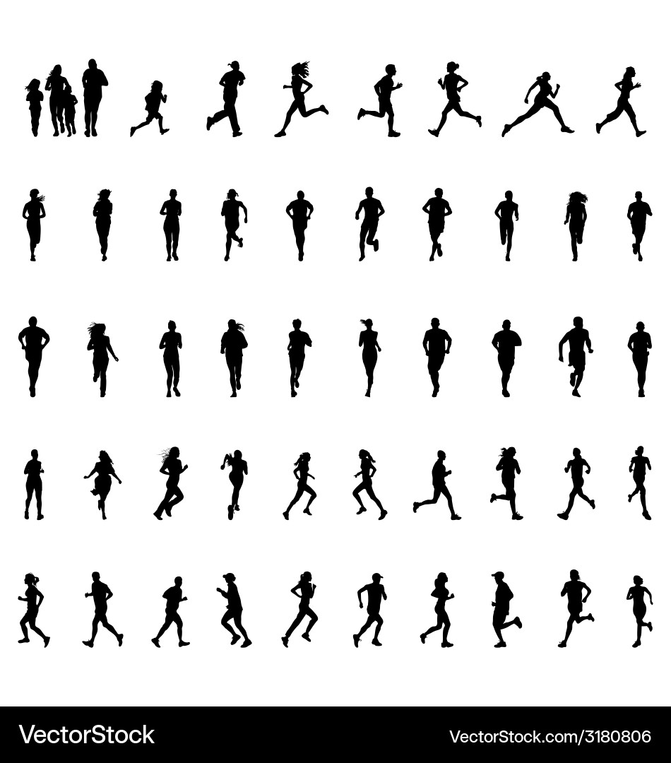 Runners Royalty Free Vector Image - VectorStock
