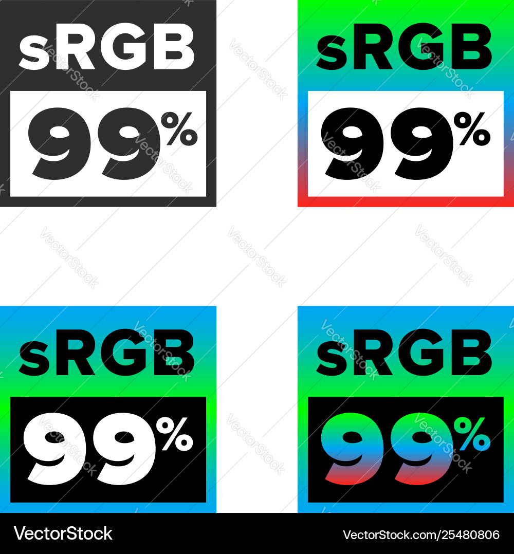 Srgb 99 symbol Royalty Free Vector Image - VectorStock