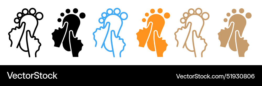 Therapeutic reflexology foot care icon Royalty Free Vector
