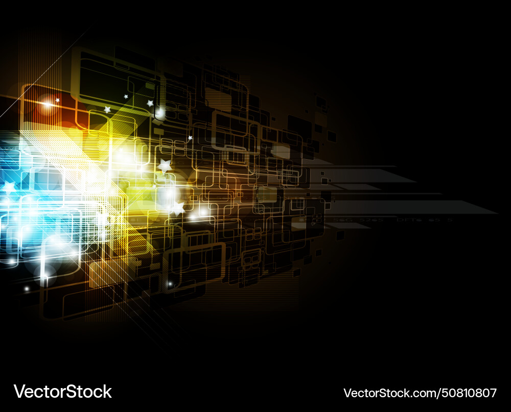 Abstract dark futuristic computer technology Vector Image