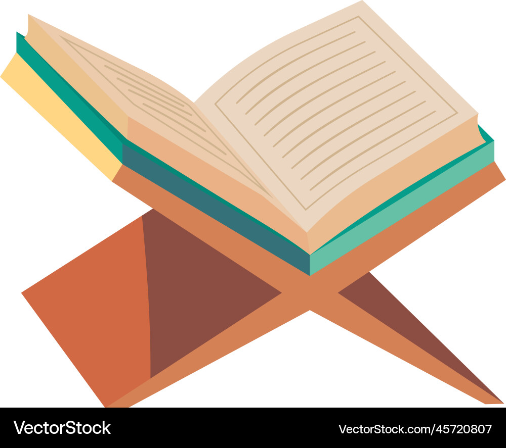 Arabic quran book Royalty Free Vector Image - VectorStock