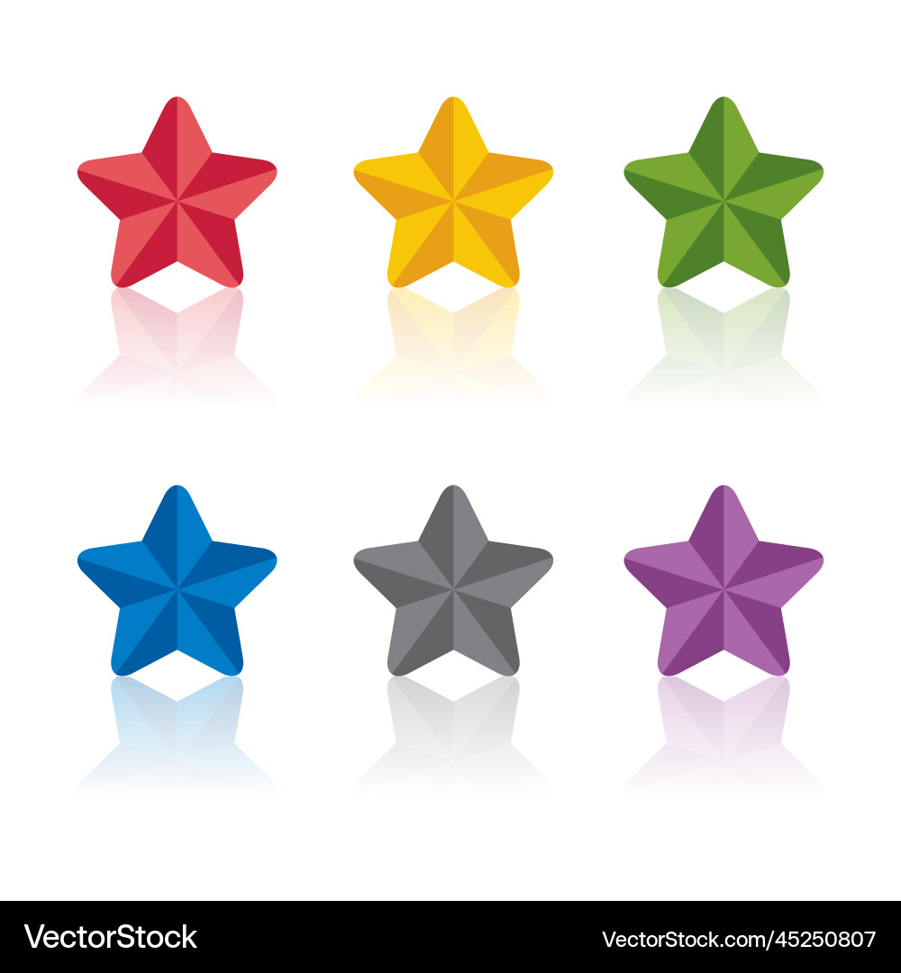 Colorful stars isolated on white background Vector Image