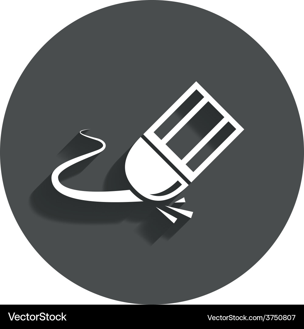 Eraser icon erase pencil line symbol Royalty Free Vector