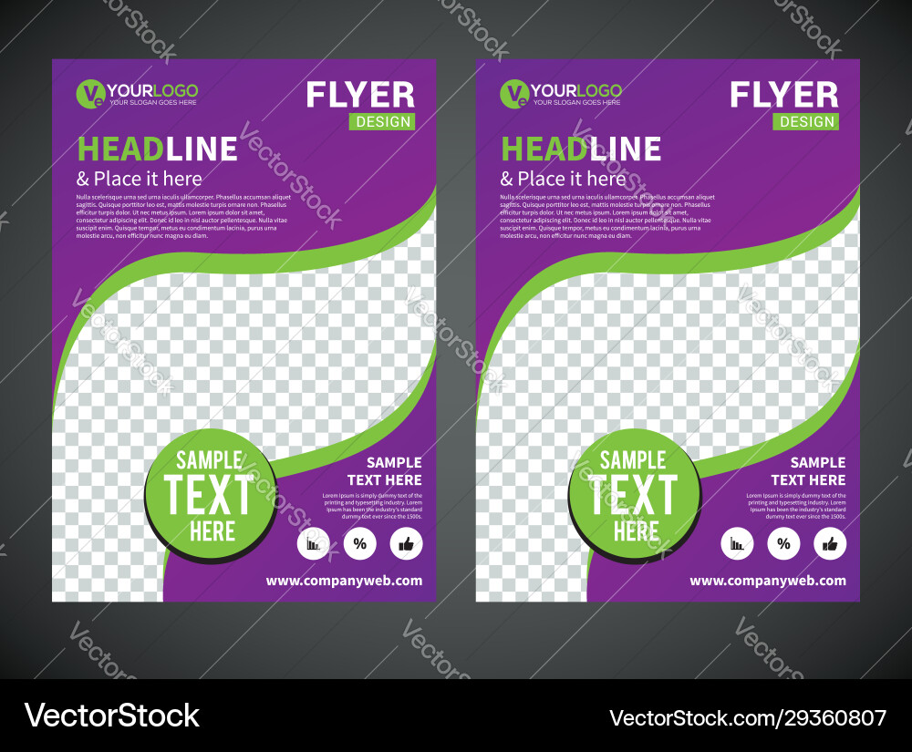 Flyer design template Royalty Free Vector Image
