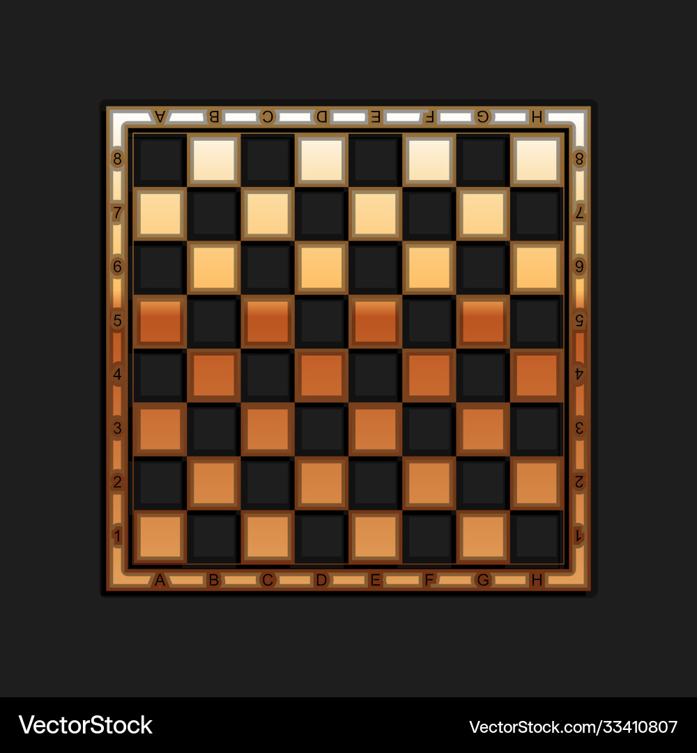 Gold chess board icon isolated on black background