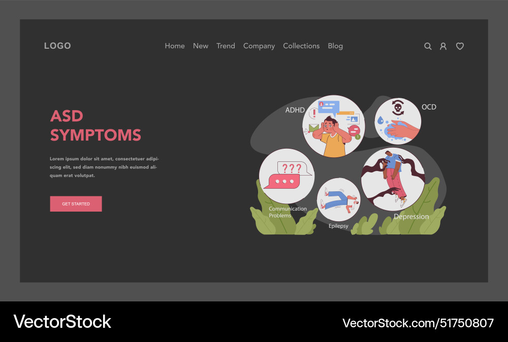 Informative visualization of autism spectrum Vector Image