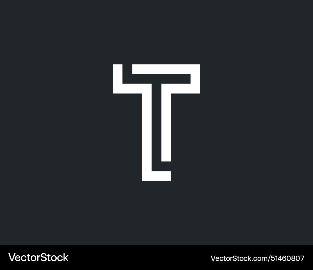 Initial t letter logo design Royalty Free Vector Image