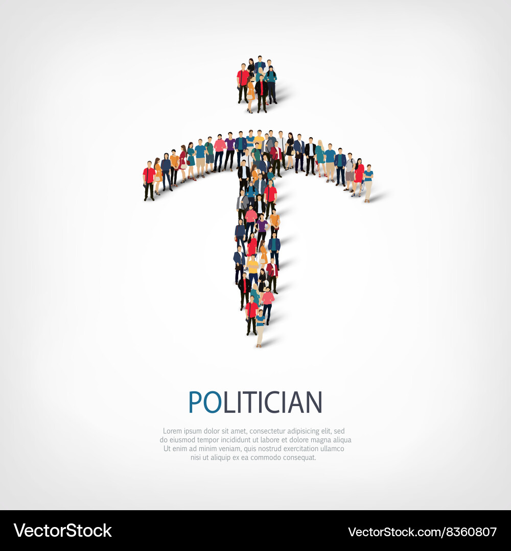Politician people crowd Royalty Free Vector Image