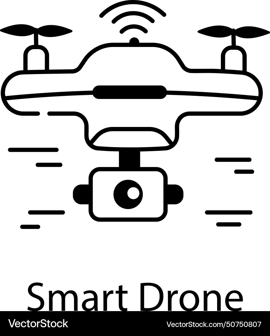 Smart city linear icons Royalty Free Vector Image