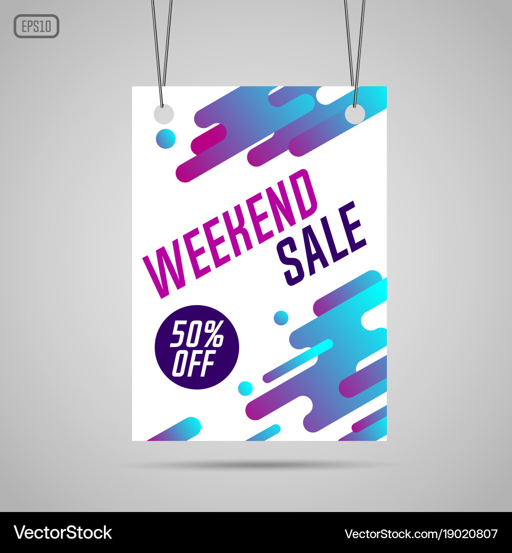 Weekend sale background Royalty Free Vector Image