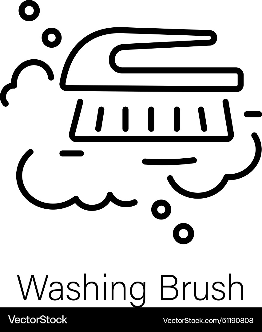 Washing brush Royalty Free Vector Image - VectorStock